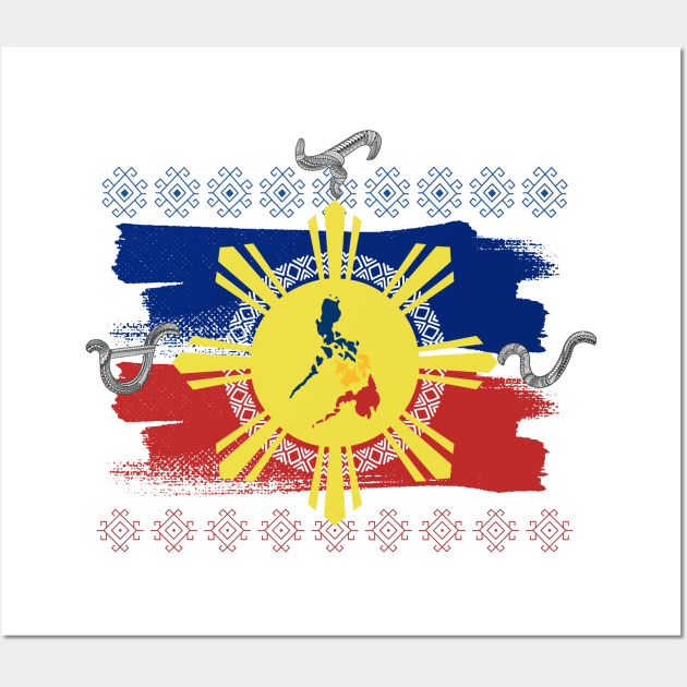 Philippine Flag-Map / Baybayin word Malaya (Freely) - Philippines Flag ...